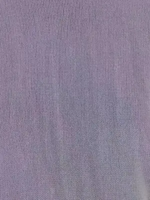 ALLUDE Crew Neck Long-sleeve Sweater - Purple