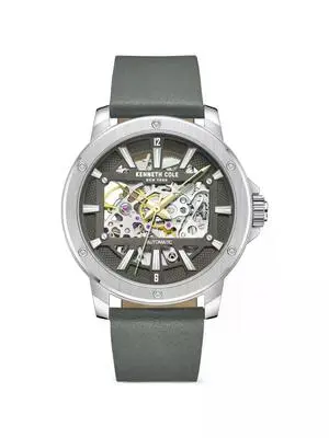 KENNETH COLE Skeleton-dial 44mm Watch - Grey