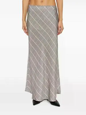 Munthe Bardot Checked Maxi Skirt