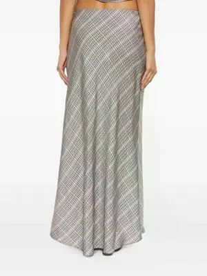 Munthe Bardot Checked Maxi Skirt