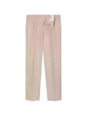 FURSAC Pleated Wide-leg Trousers With Side Buckle Adjusters - Neutrals