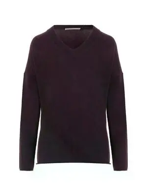 ALLUDE V-neck Cashmere Sweater - Purple