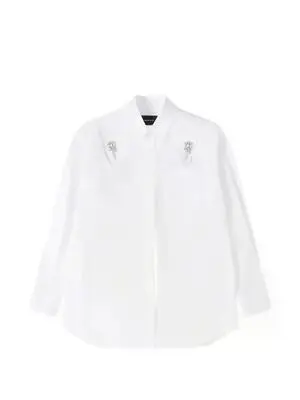 Simone Rocha Embellished Slash-detail Shirt - White