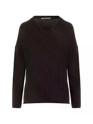 ALLUDE V-neck Long Sleeve Sweater