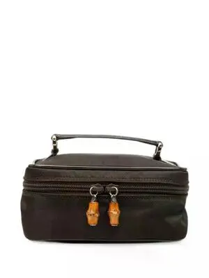 Gucci 20th Century Nylon Bamboo Vanity Bag