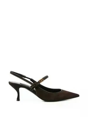 Dolce & Gabbana Dolce & Gabbana Suede Slingback Pumps Brown