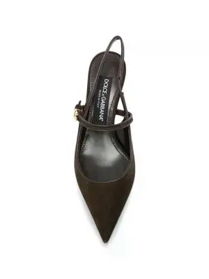 Dolce & Gabbana Suede Slingback Pumps - Brown