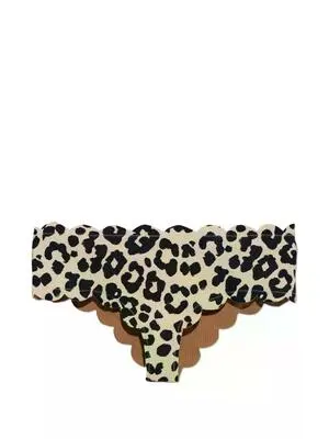 Marysia Scalloped-edge Bikini Bottoms - Neutrals