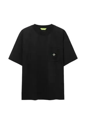 Shanghai Tang Patch-detail Pocket T-shirt - Black
