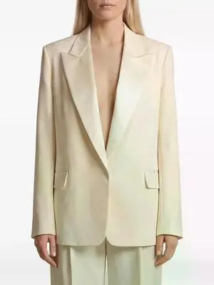 Federica Tosi Single-breasted Peak-lapel Blazer - White