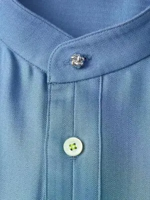 Shanghai Tang Herringbone-pattern Short-sleeved Polo Shirt