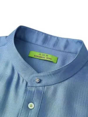 Shanghai Tang Herringbone-pattern Short-sleeved Polo Shirt