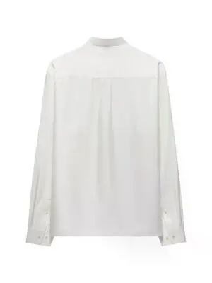 Shanghai Tang Herringbone-weave Half-placket T-shirt