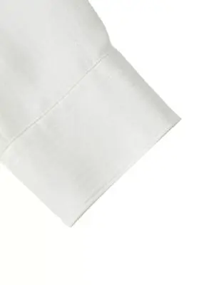 Shanghai Tang Herringbone-weave Half-placket T-shirt