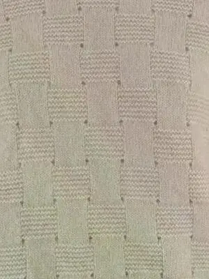 ALLUDE Basket-weave Crew Neck Sweater