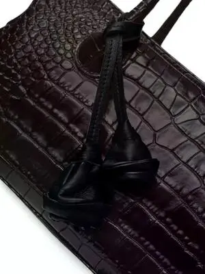 Magda Butrym Brigitte Crocodile-embossed Leather Tote Bag - Brown