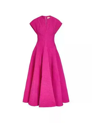 ROKSANDA Rova Cloqué Flared Midi Dress - Pink