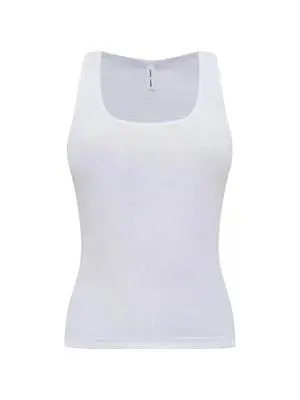 SAMSOE SAMSOE Ribbed Racerback Tank Top - White