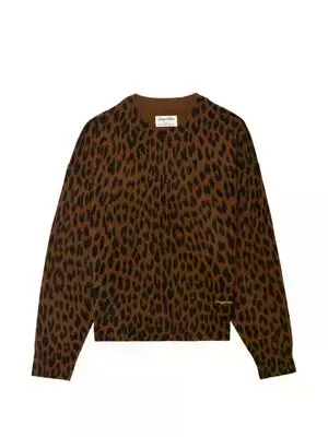Zadig&Voltaire Soulo Lc Leopard Print Crew Neck Sweater - Brown