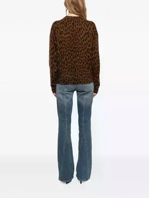Zadig&Voltaire Soulo Lc Leopard Print Crew Neck Sweater - Brown