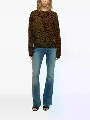 Zadig&Voltaire Soulo Lc Leopard Print Crew Neck Sweater