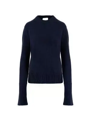 SA SU PHI Crew-neck Ribbed-trim Sweater - Blue