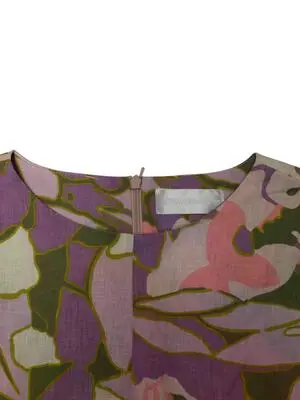 Zimmermann Floral Print Three-quarter Sleeve Blouse