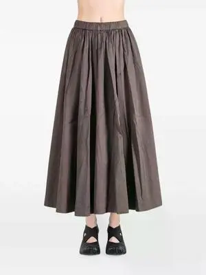 CASEY CASEY A-line Gathered Elasticated-waist Midi Skirt