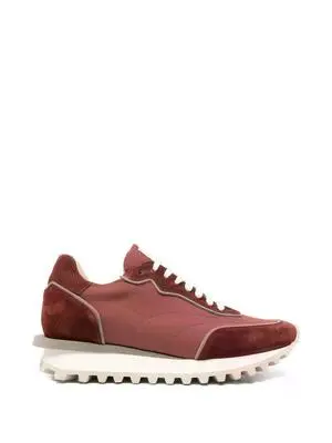 Eleventy Panelled Lace-up Sneakers - Red