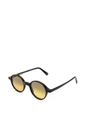 L.g.r Reunion 21 Round-frame Glasses - Black