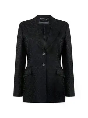 Alberta Ferretti Jacquard Pattern Lapel Collar Blazer