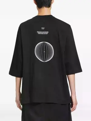 THOM KROM Graphic-print Elbow-sleeve T-shirt
