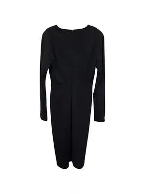 JIL SANDER Scoop Neck Long Sleeve Midi Dress