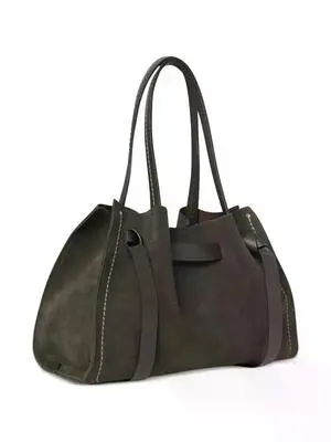 VISONA` Visona Vittoria Suede Tote Bag - Green