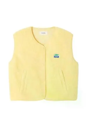 American Vintage Hokton Faux Shearling Gilet - Yellow