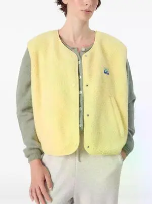 American Vintage Hokton Faux Shearling Gilet - Yellow