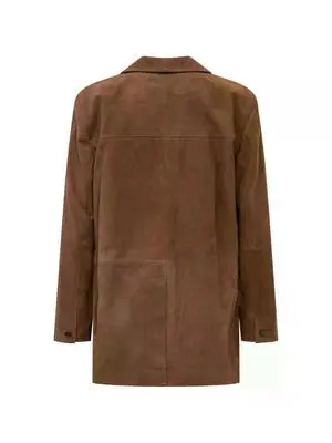 Ba&sh Suede Notched Lapel Jacket
