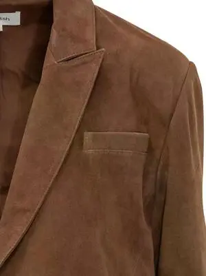 Ba&sh Suede Notched Lapel Jacket