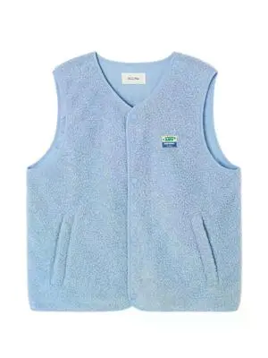 American Vintage Hoktown Faux-shearling Gilet - Blue