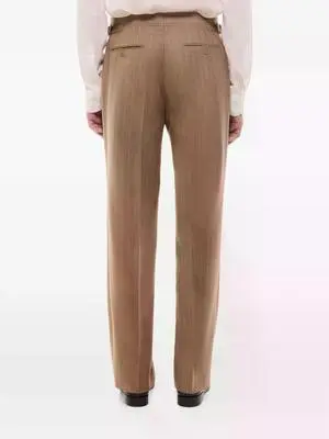 FURSAC Pinstripe Pleated Wide-leg Trousers