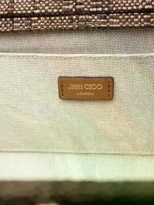 JIMMY CHOO Skylar Woven Clutch Bag