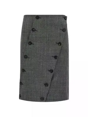 FERRAGAMO Button Detailed Straight Cut Skirt