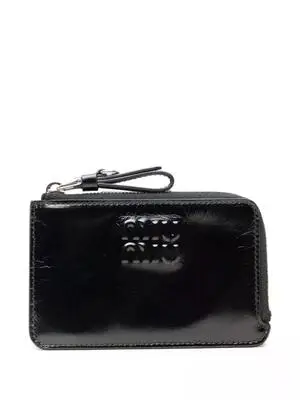 Miu Miu Logo-embossed Card Holder - Black