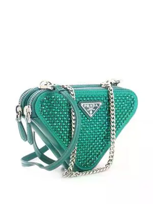 Prada Embellished Satin Mini Crossbody Bag