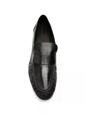 THE ROW Ruched Leather Loafers