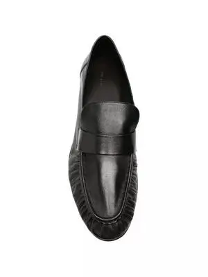 THE ROW Ruched Leather Loafers