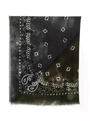 Destin Paisley-print Scarf - Black