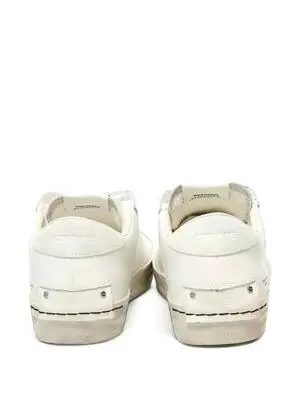 CRIME LONDON Distressed-effect Leather Sneakers