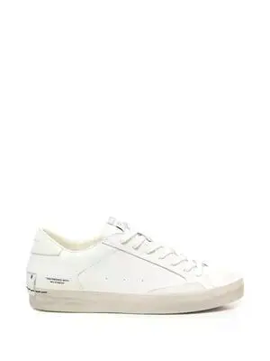 CRIME LONDON Distressed Effect Leather Sneakers - White