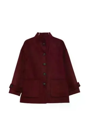 THE DYNAMIS STUDIO Button-up Wool Coat - Red